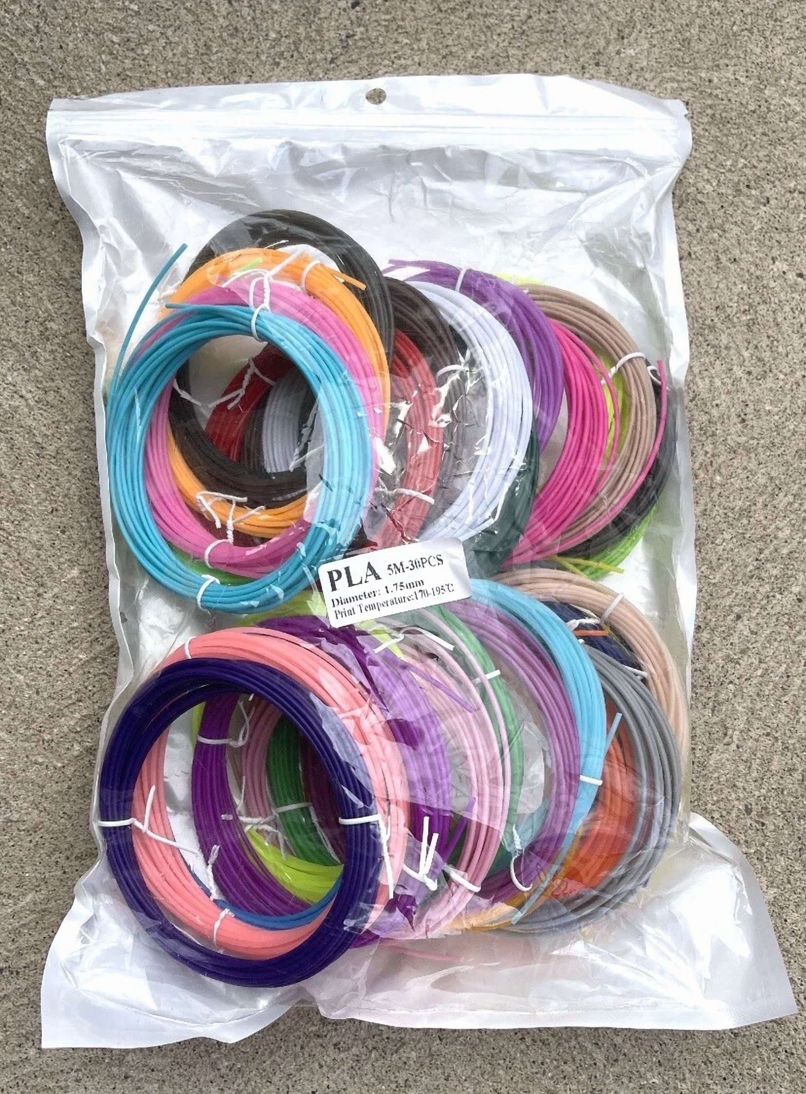 3D Pen Filament Refills 1.75mm PLA 450 Feet - 30 Different Colors ...
