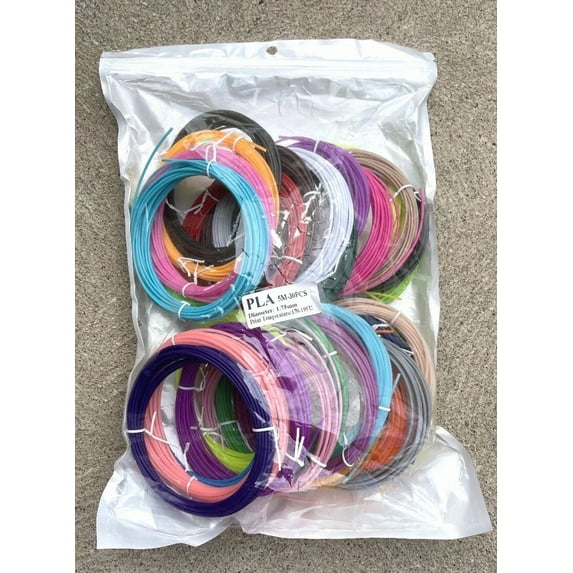 3D Pen Filament Refills 1.75mm PLA 450 Feet - 30 Different Colors ...
