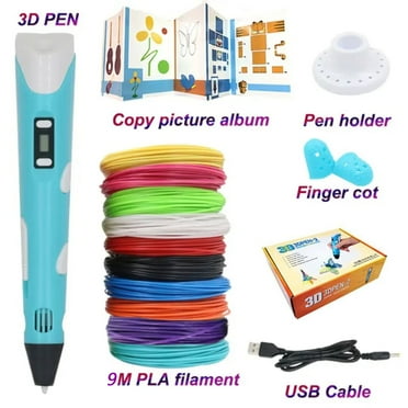 SCRIB3D P1 3D Pen - ABS & PLA Compatible, Includes 3 Colors, Stencil ...