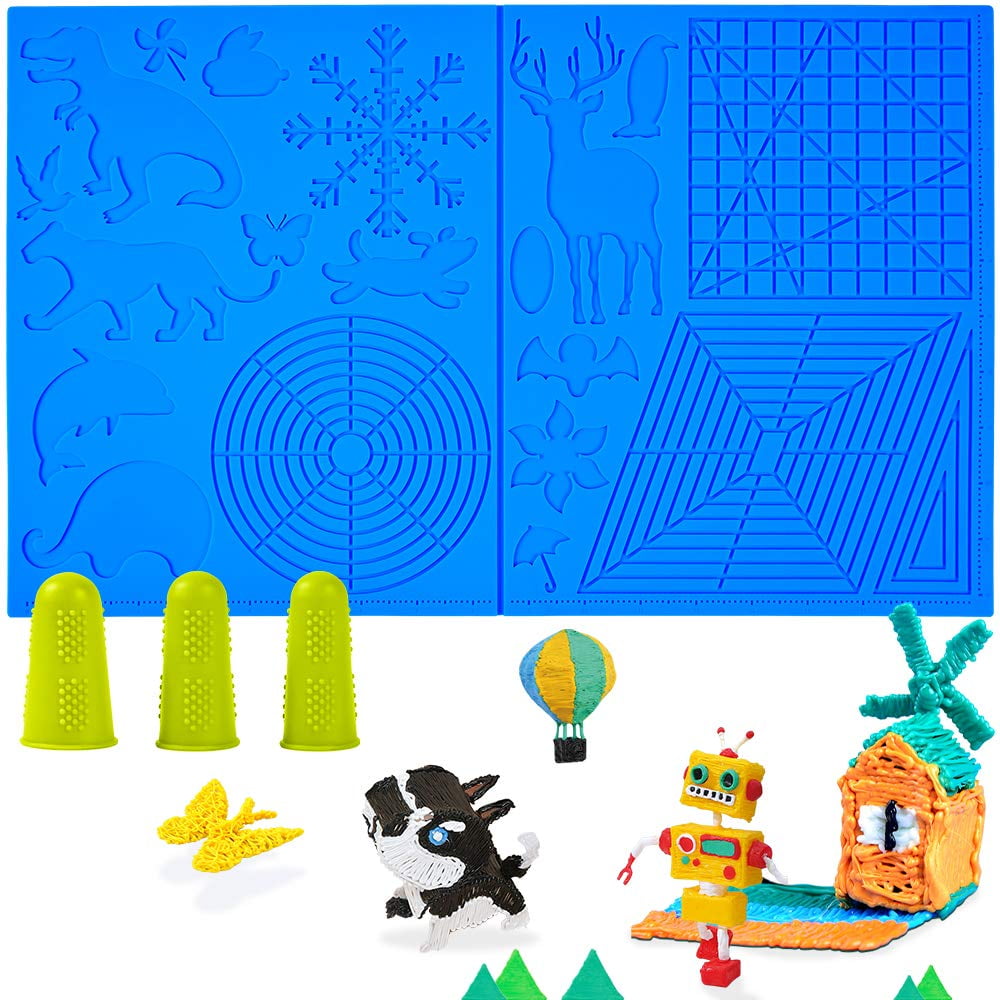 3D Pen Mat 3D Printing Pen Mat Silicone Basic Stencils Templates Pad ...