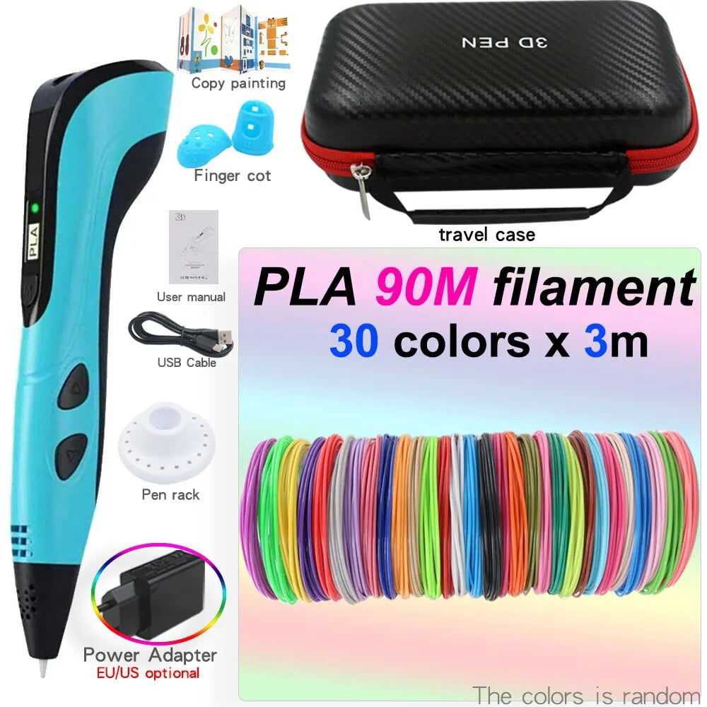 3D Pen for Children 3D Printing Pen with LED Screen 200M PLA and Power ...