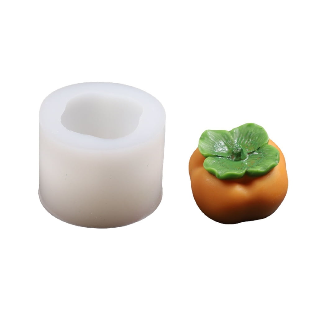 3D Persimmon Candle Mold for Candle Making Silicone Resin Casting Epoxy ...