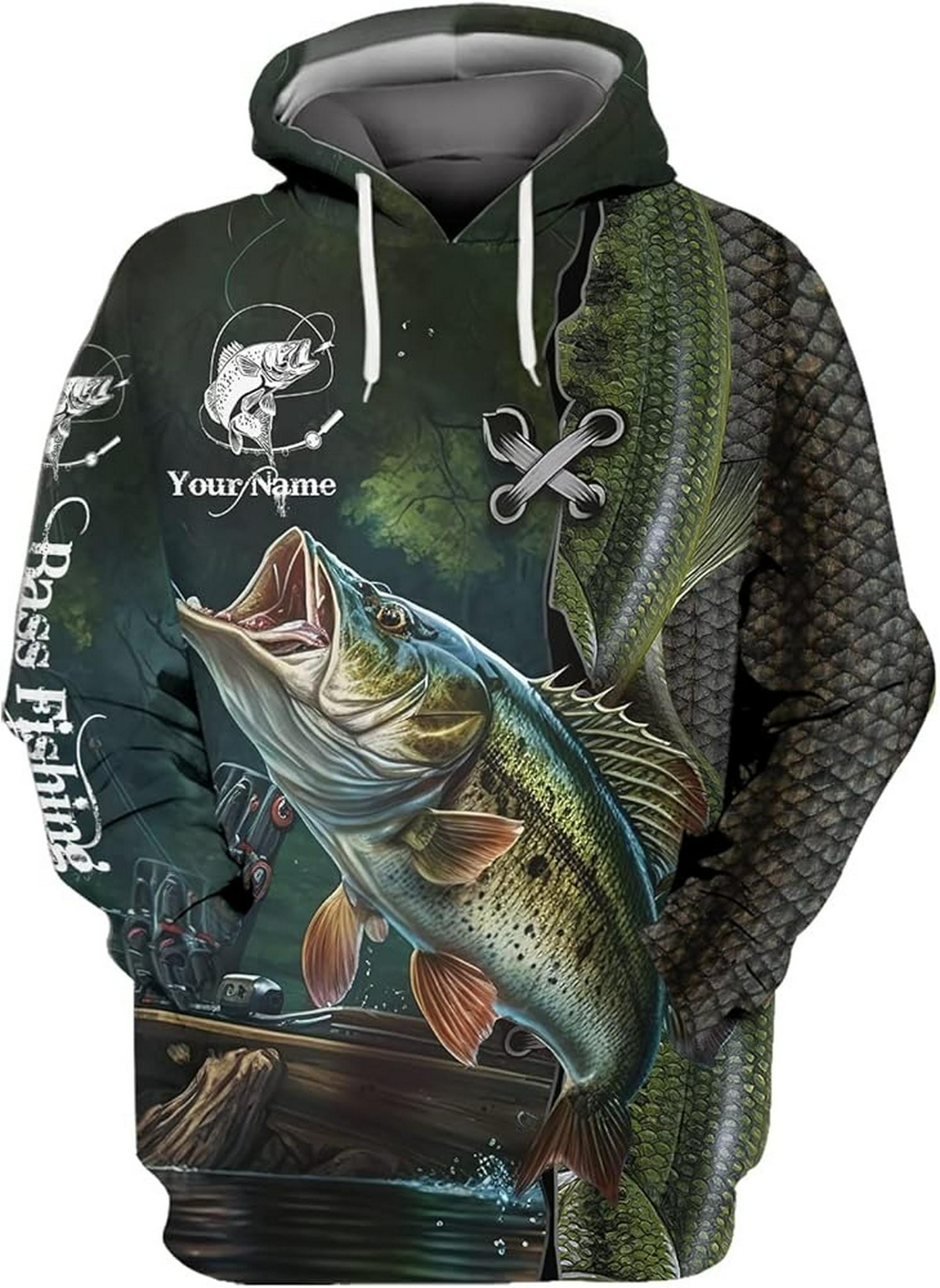 3D Personalized Fishing 3D Hoodie Long sleeve - Walmart.com