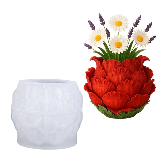 3D Petalage Shape Silicone Molds For Making Cup Decorative Plant Holder ...