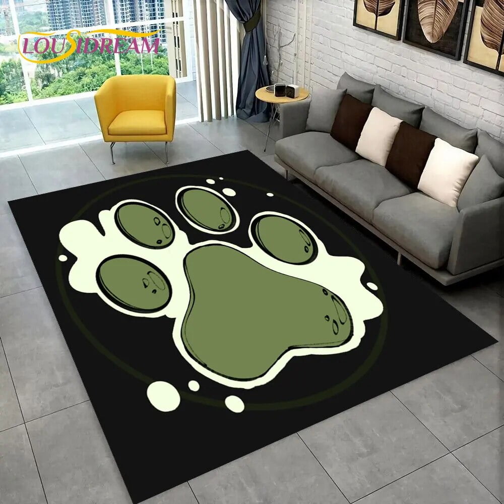 3D Pets Footprint Sole Series Area Rug Large Carpet Rug for Living Room ...