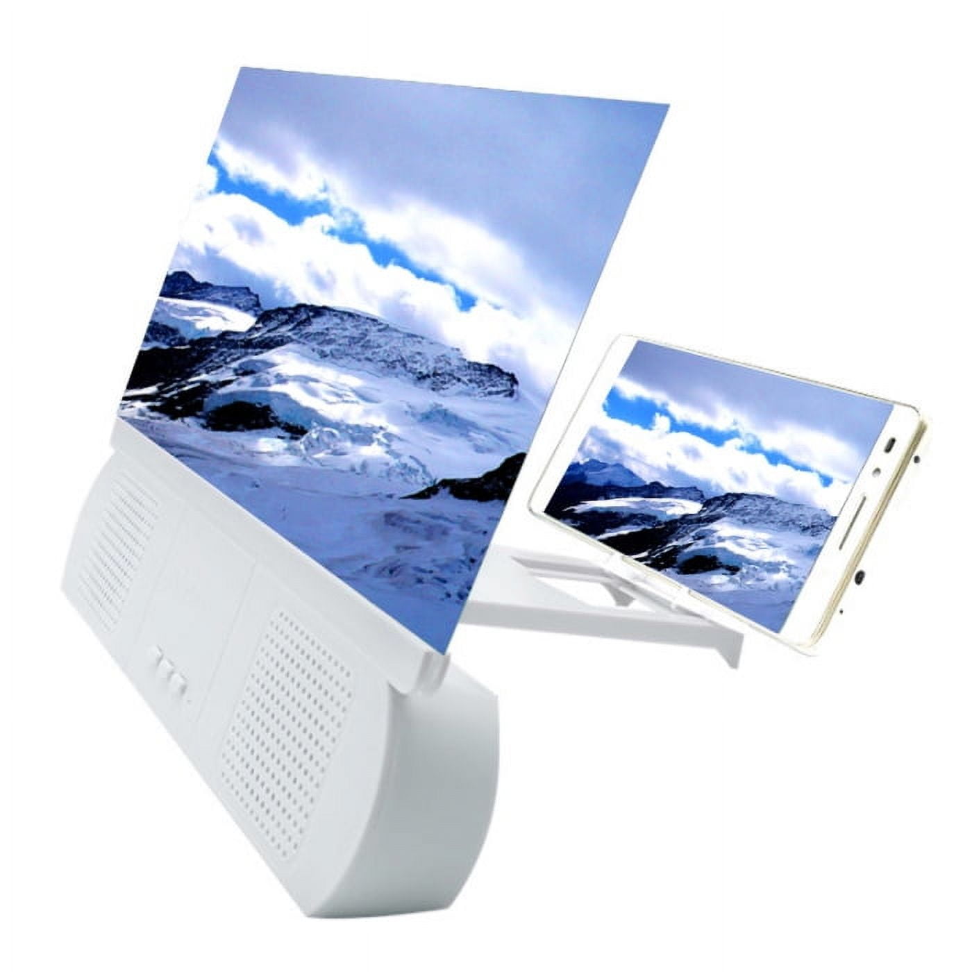 3D Phone Screen Magnifier with Bluetooth Speakers 10" Phone Projector ...