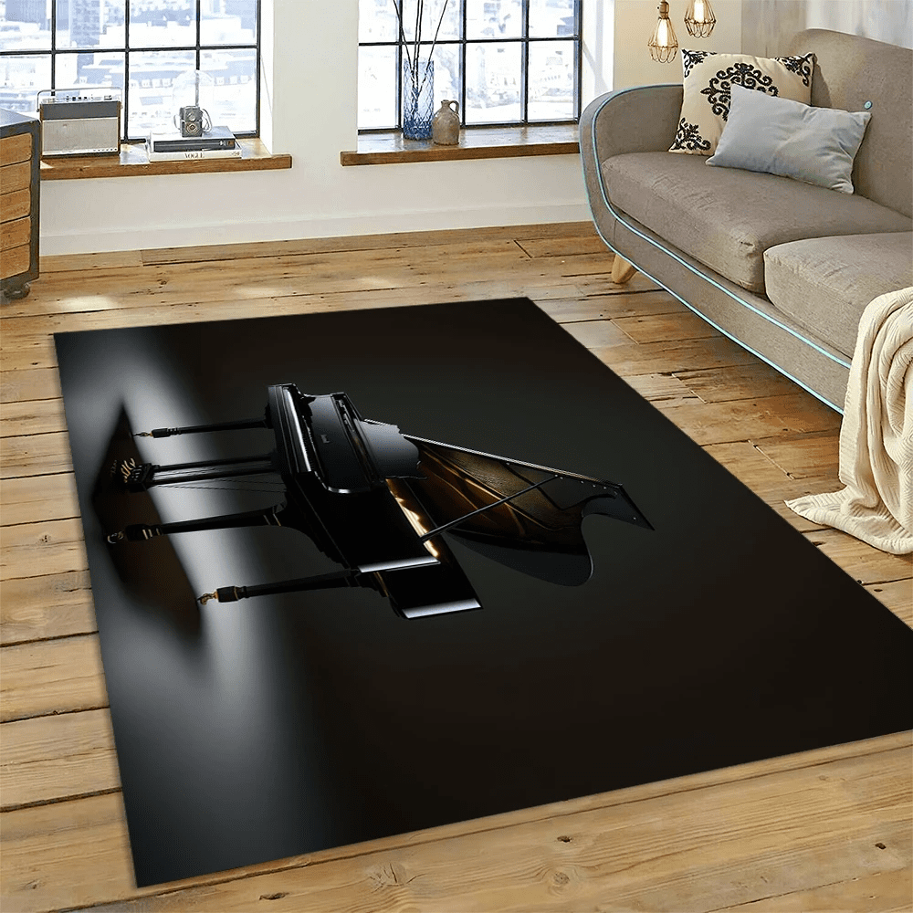 3D Piano Key Music Instrument Cartoon Carpet Rug for Home Living Room ...