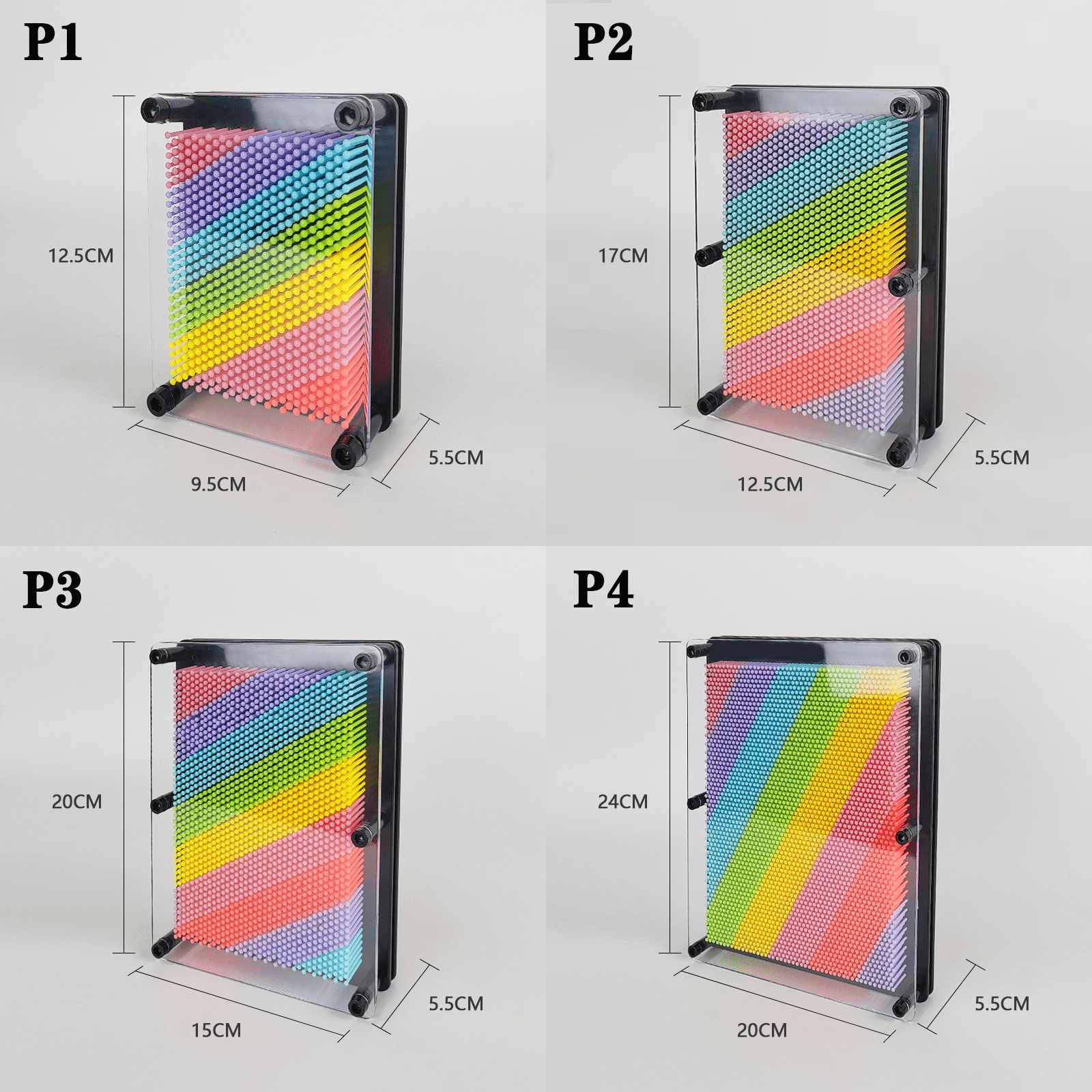3D Pin Art Toy, 3D colorful needle painting, Classic Desktop Novelty ...