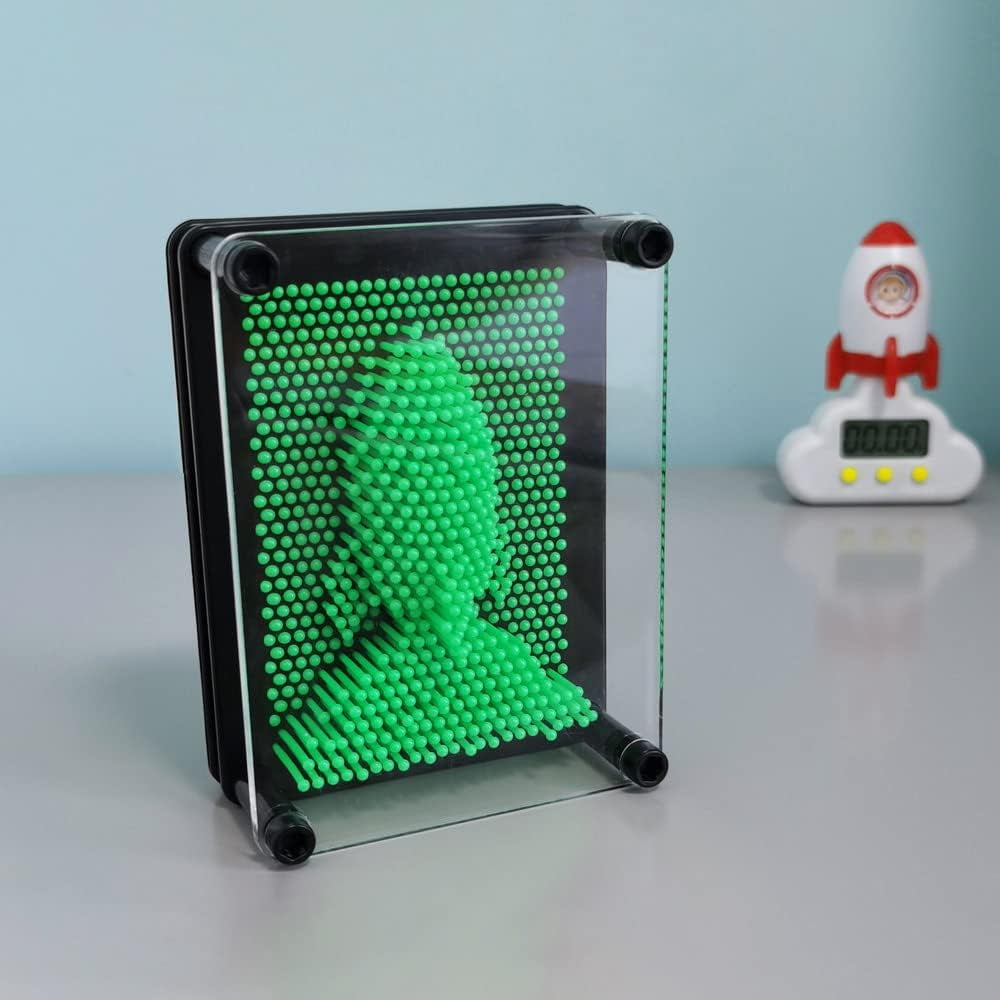 3D Pin Art Toy 5*3.75In Pin Art Sensory Fidget Board Game Toy Pin ...