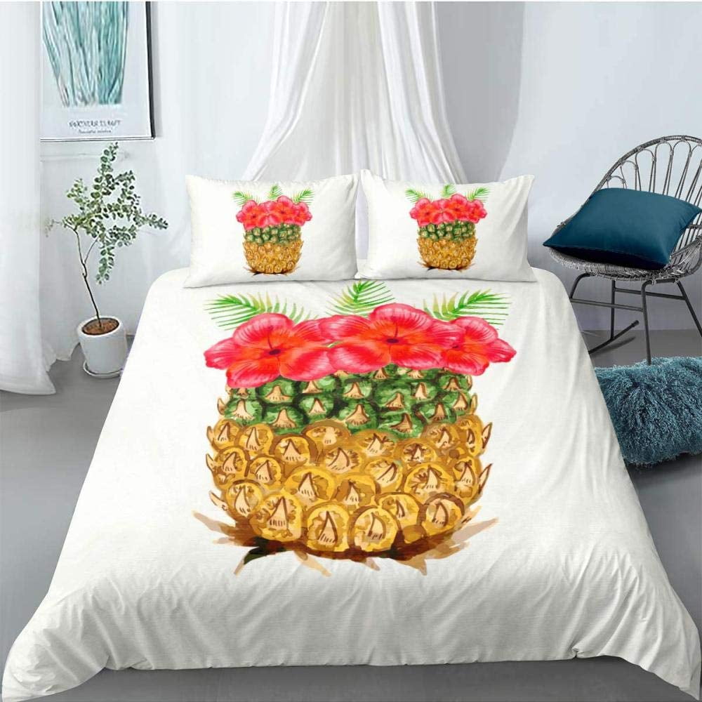 3D Pineapple Delicious Fruit Duvet Cover for Adult Children Kid Bedroom ...