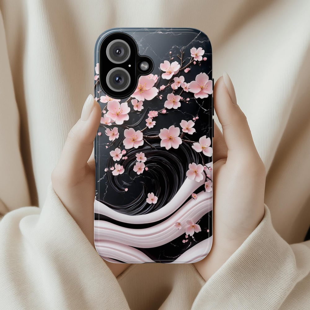 3D Pink Cherry Blossom Japanese Sakura Art Phone Case for 17 16 15 14 ...