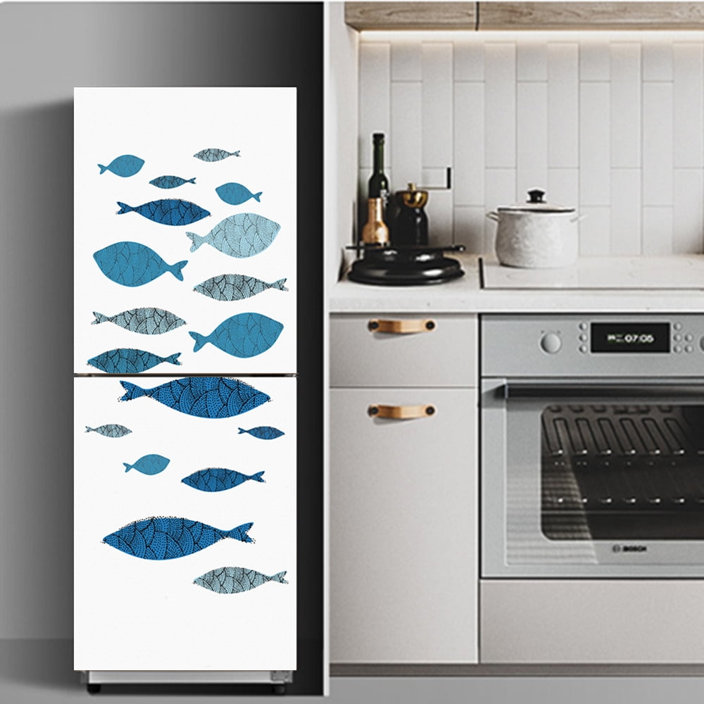 3D Pink Girl Refrigerator Sticker Door Cover Renovation Adhesive Vinyl ...