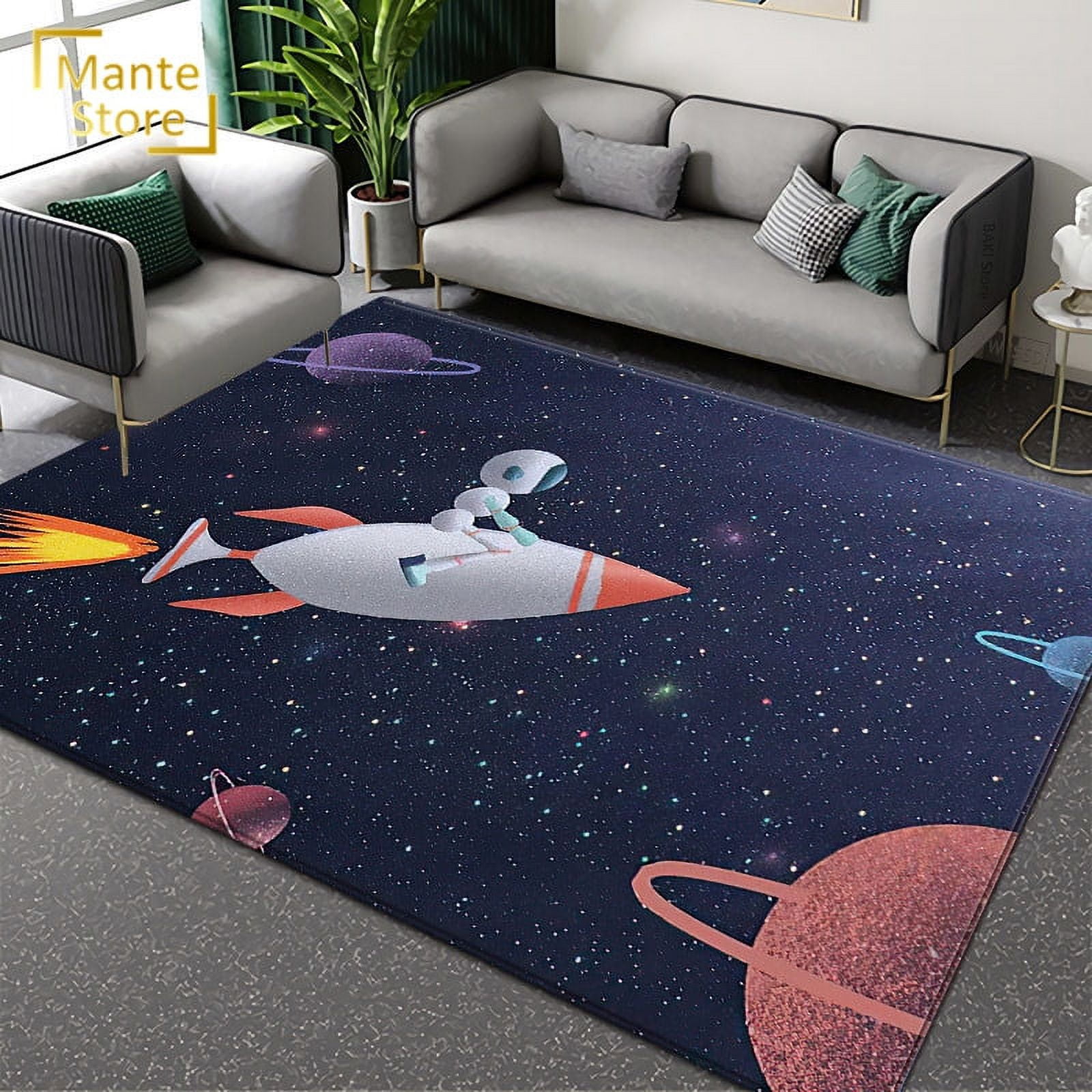 3D Planet Rug Carpet For Children Abstract Universe Rug Big Size Carpet ...