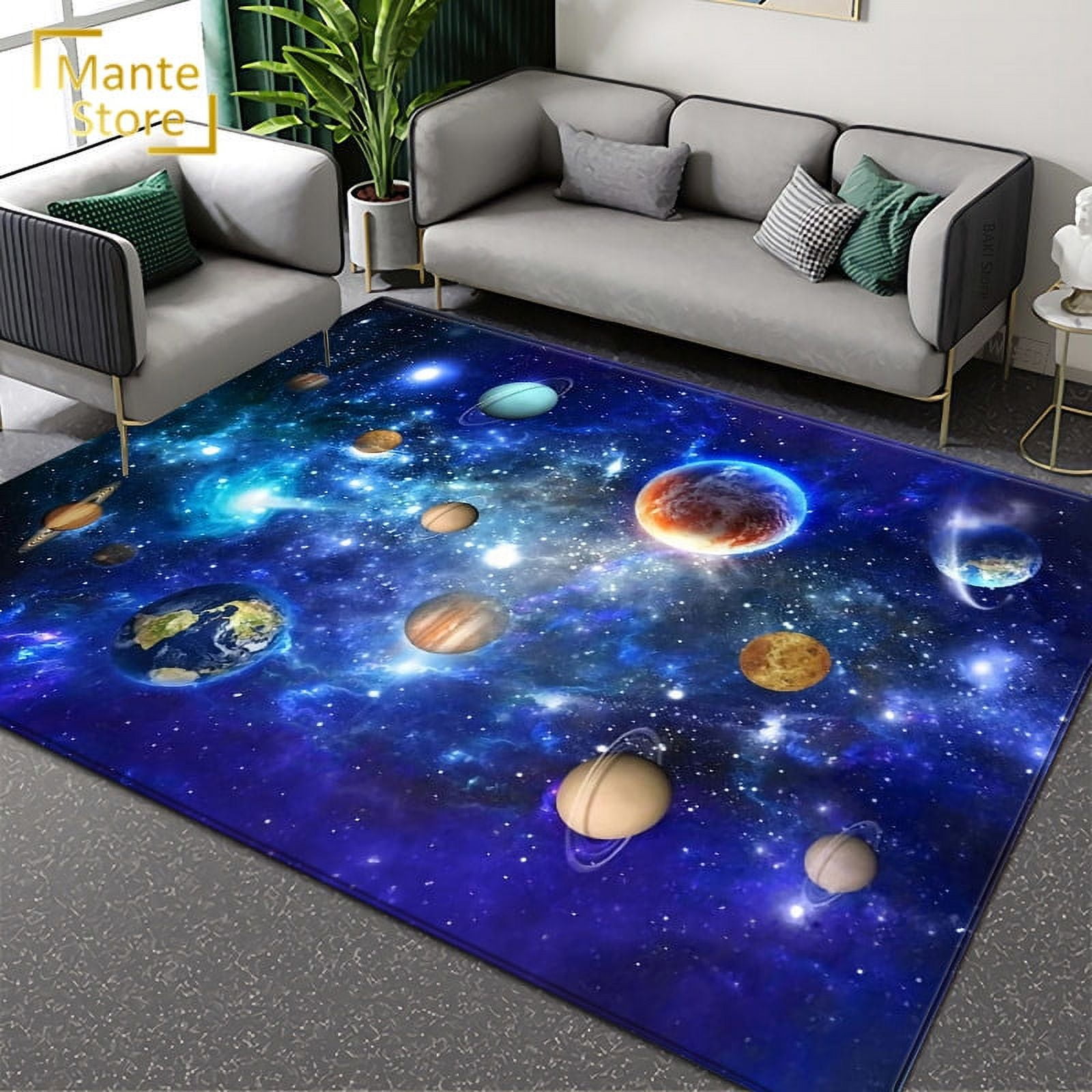 3D Planet Rug Carpet For Children Abstract Universe Rug Big Size Carpet ...