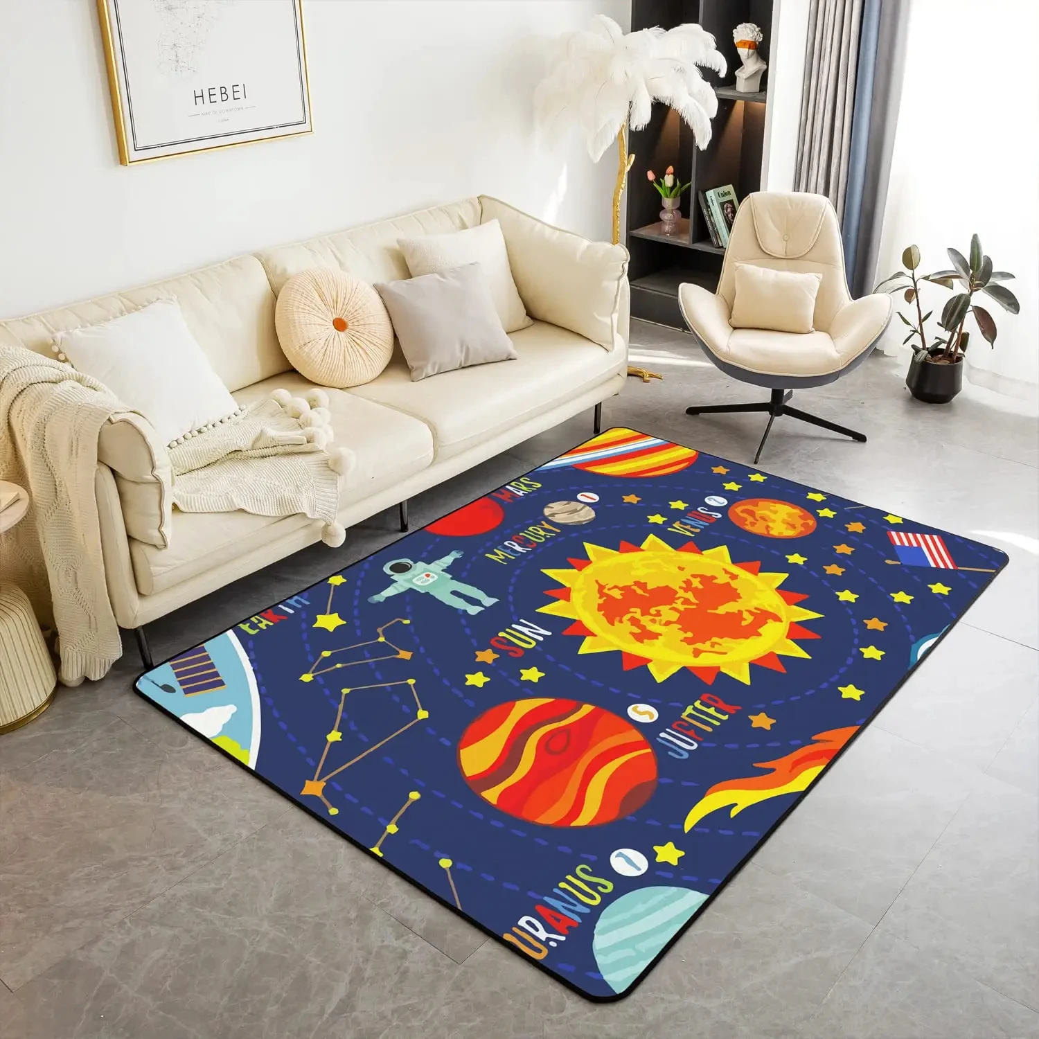 3D Planets Carpet Fashion Floor Mat Area Rug for Living Room Bedroom ...