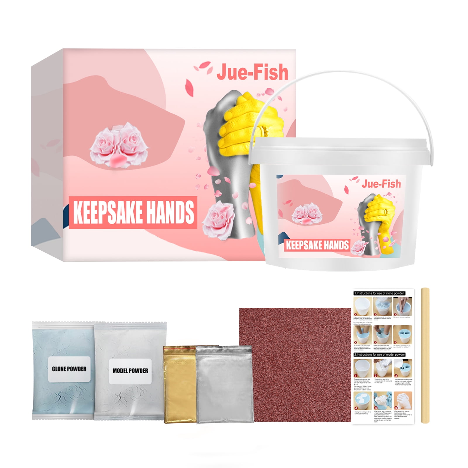 3D Plaster Hand Mold Handmade Hands Mould Set with Stick - Walmart.com