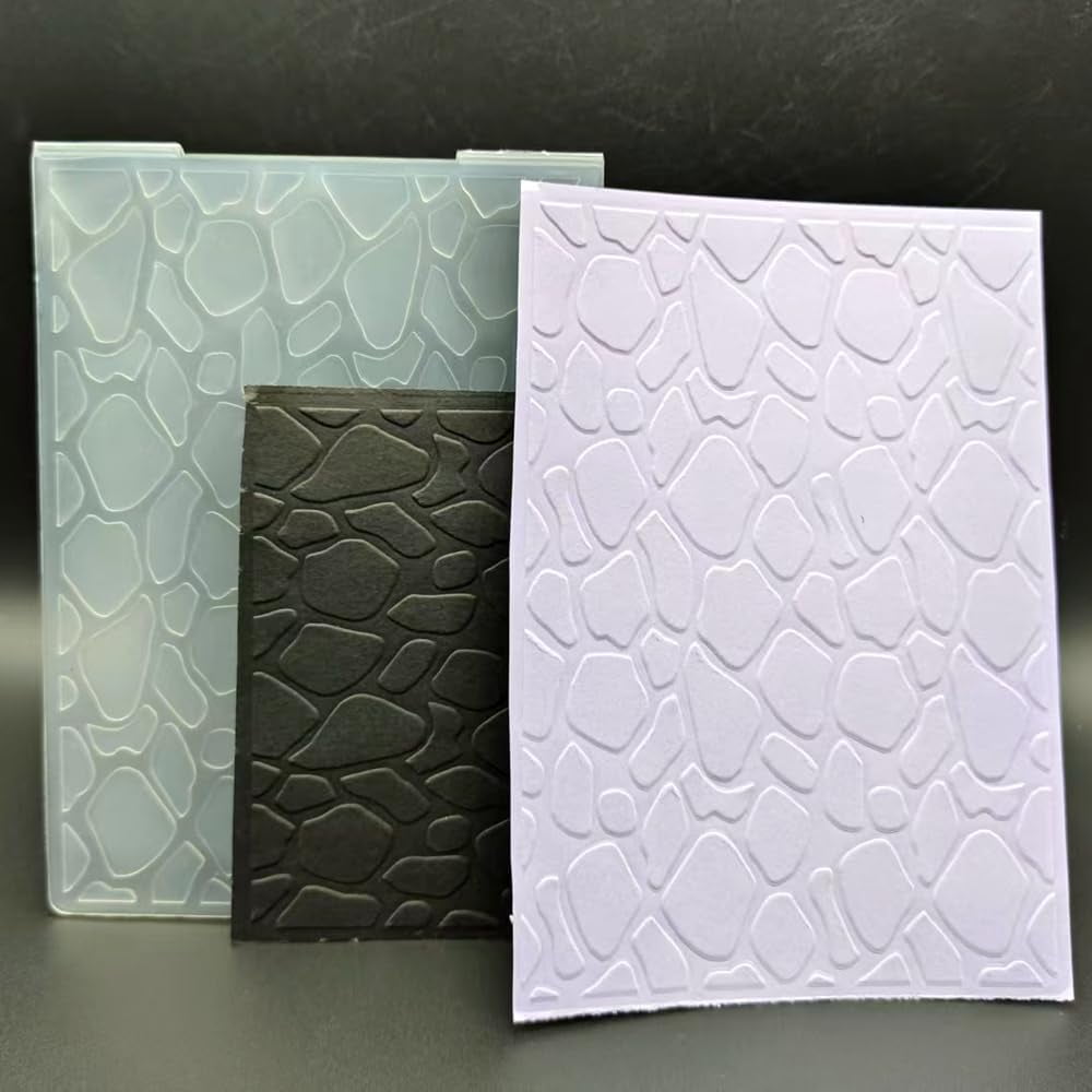 3D Plastic Embossing Folder DHF10 Template Pebble Stone Texture A6 Size ...
