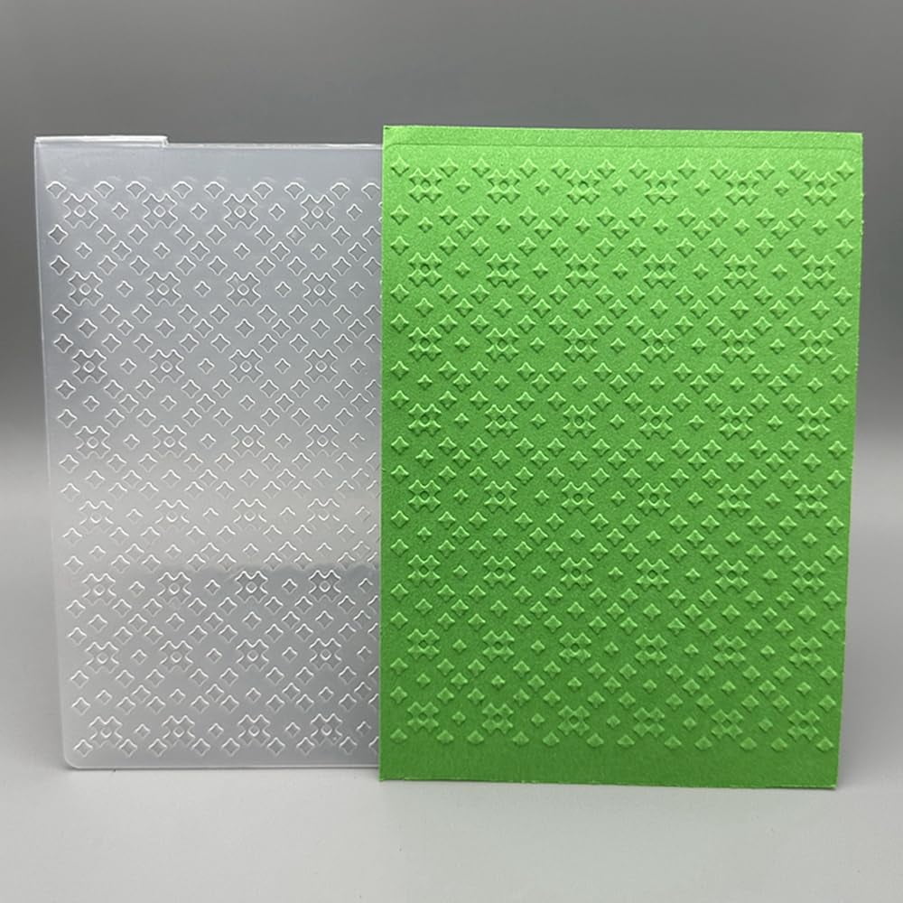 3D Plastic Embossing Folder MMF7 Template Small Diamond Shaped dot ...