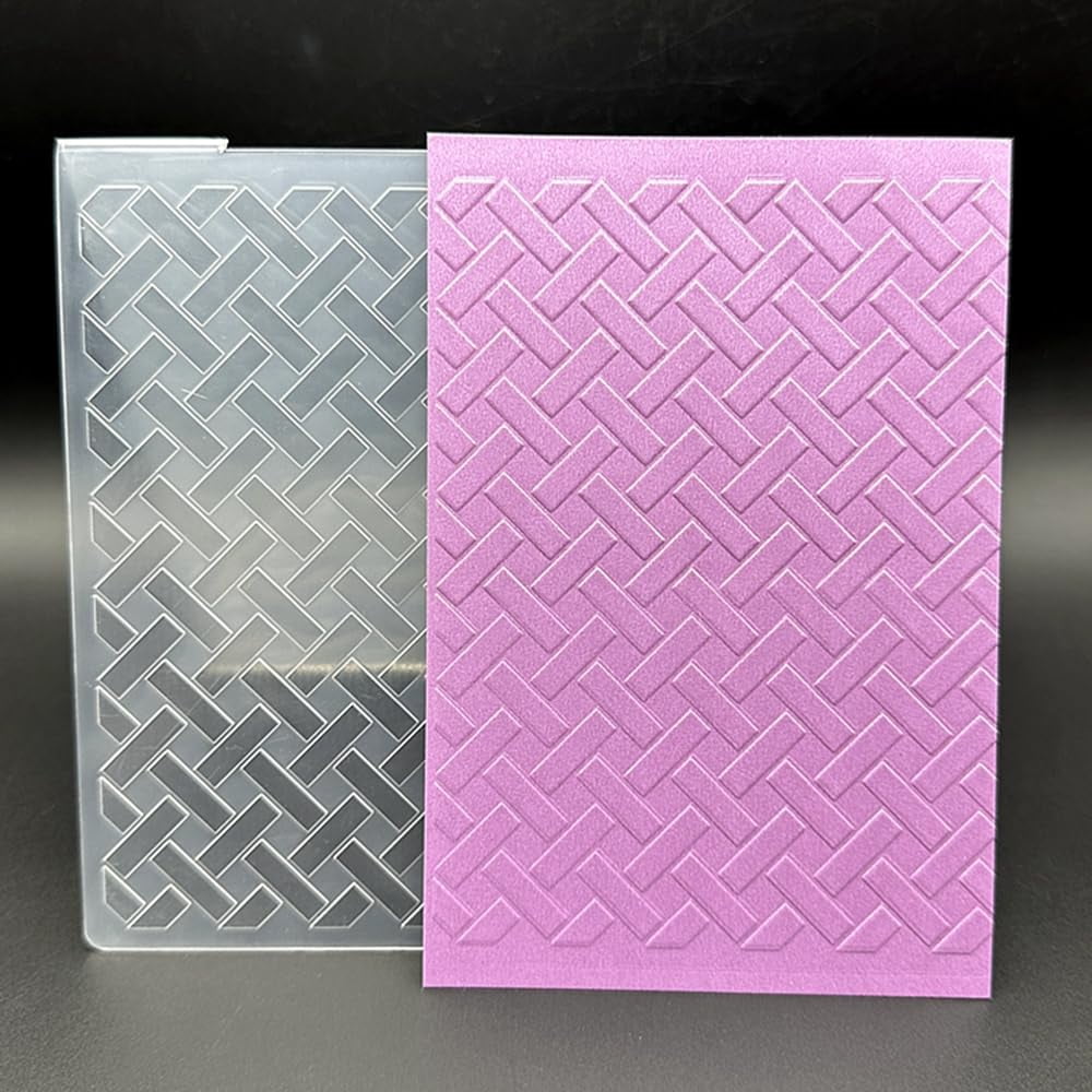 3D Plastic Embossing Folder TSF6 Template Interlaced Pattern Texture A6 ...