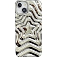 3D Pleated Water Ripple Wave Star Phone Case for iPhone (iPhone 16 ...