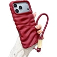 3D Pleated Water Ripple with Rope Phone Case for iPhone (iPhone 16 Pro ...