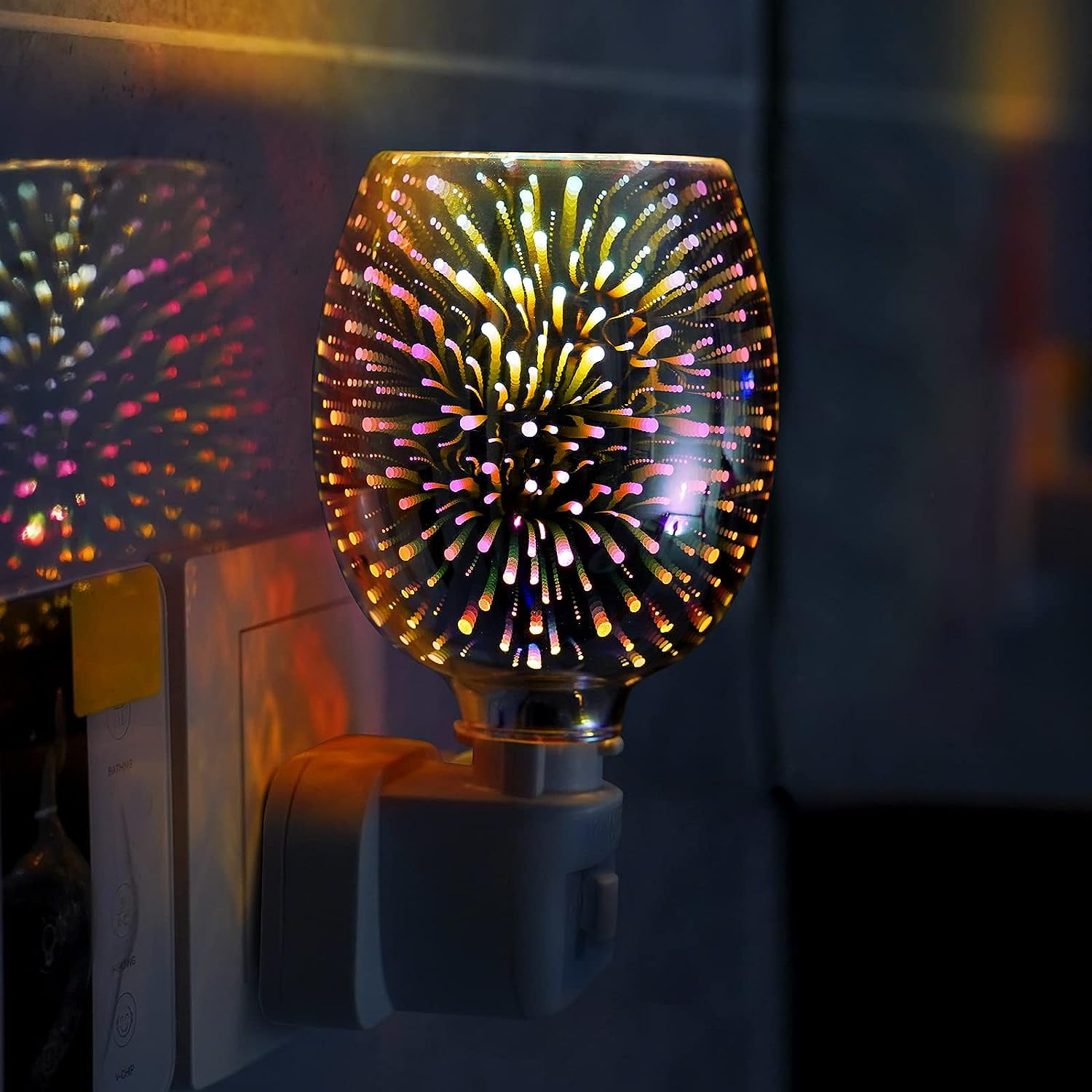 3D Plug-in Glass Electric Wax Melter Warmer Wax Burner Melter Fragrance ...