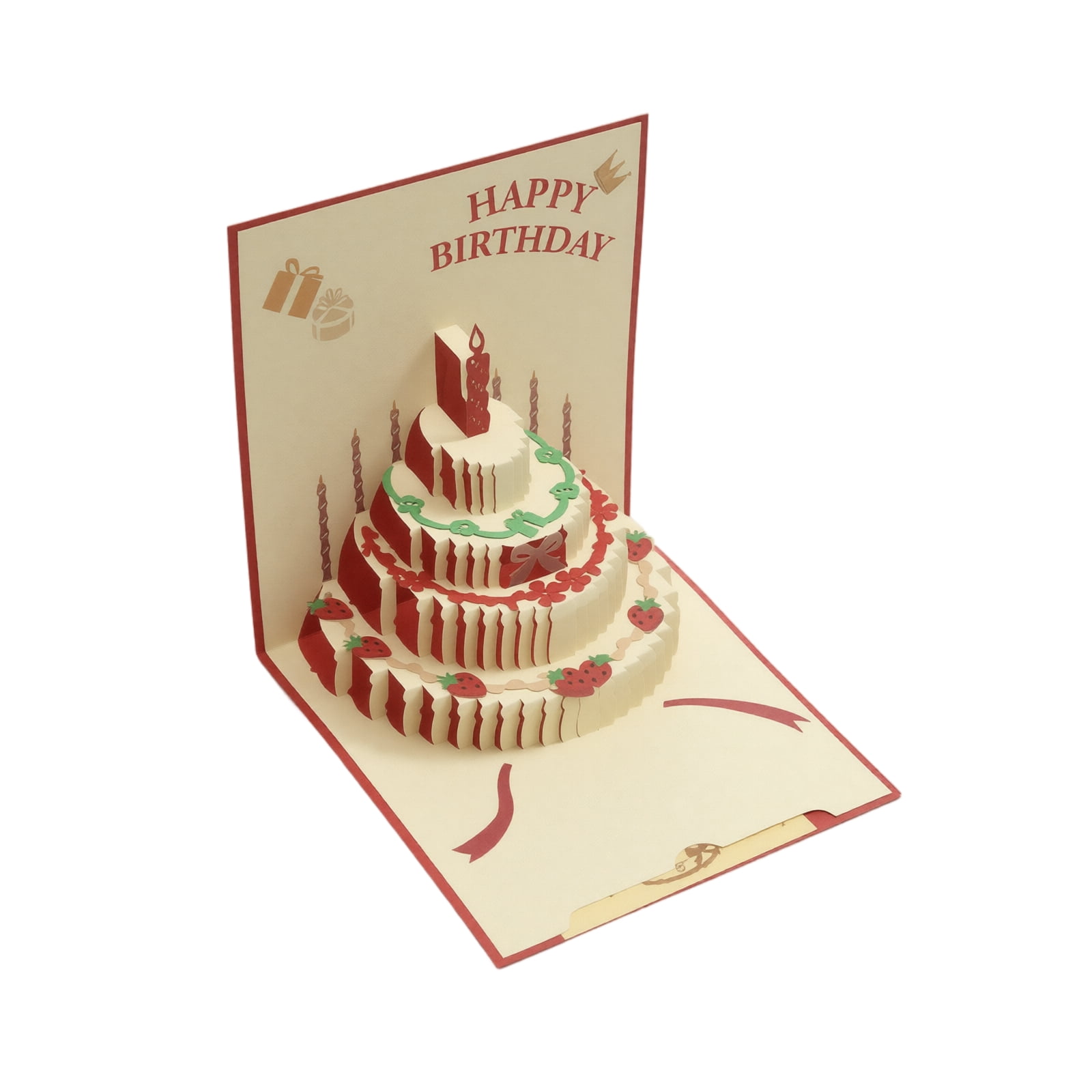 3D Pop Up Birthday Card, Ins Style Colorful Handmade Greeting Card for ...