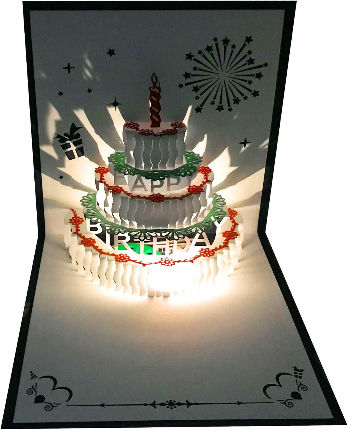 3D Pop Up Birthday Cards,Warming LED Light Birthday Cake Music Happy ...