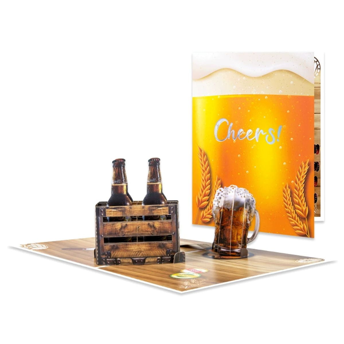 3D Pop-Up Beer Greeting Card for Men – Handmade Beer Mug & American ...