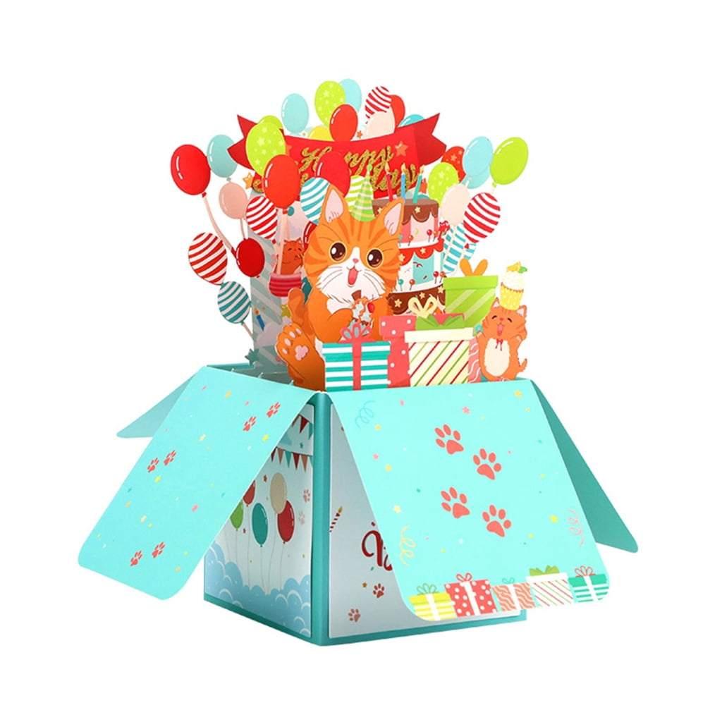 3D Popup Birthday Cards Happy Birthdays Greeting Card with Note Card ...