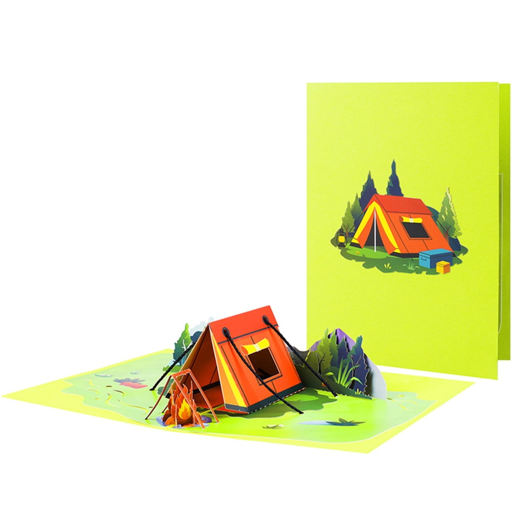 3D Popup Tent Greeting Card for Outdoor Enthusiast and Traveler Unique ...