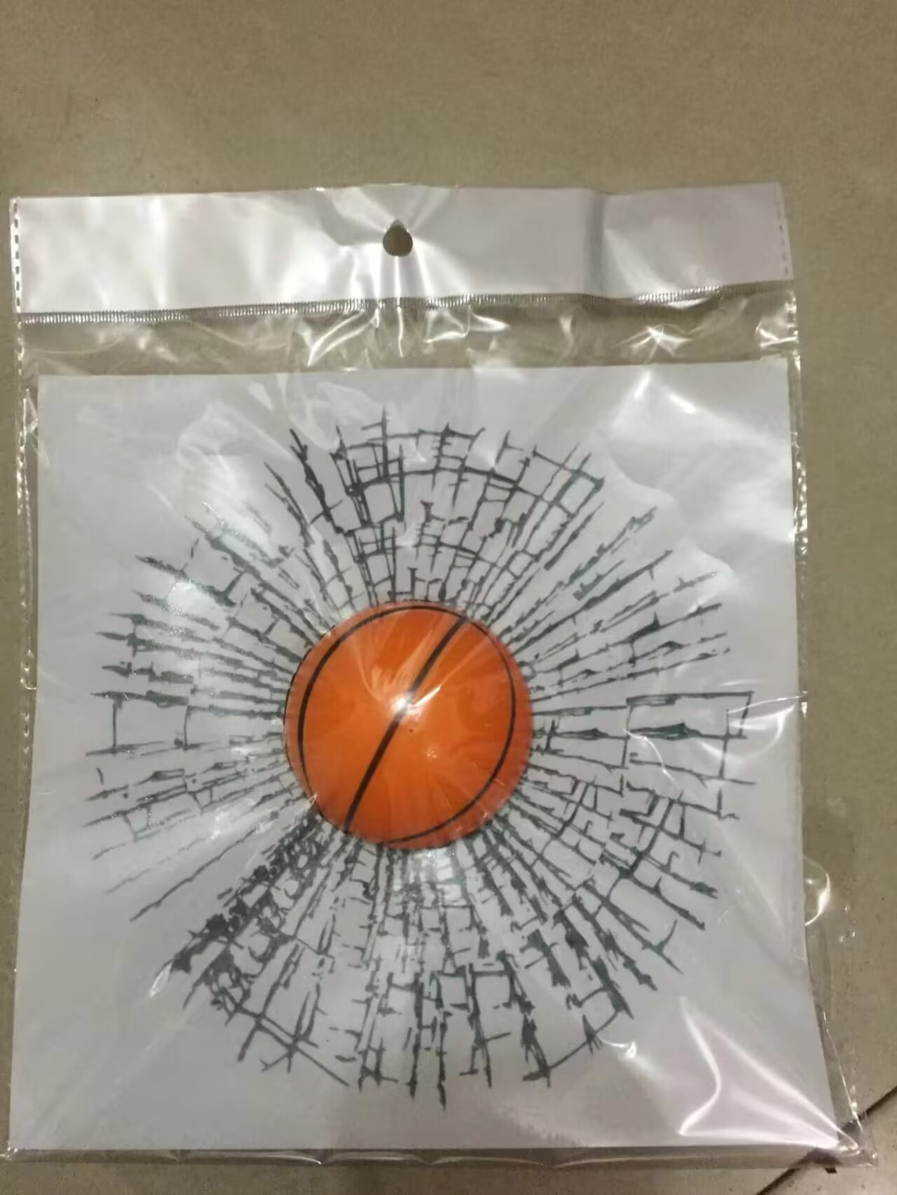 3D Prank Tricky Broken Glass Sticker Car Window Ball Hits Self Adhesive ...