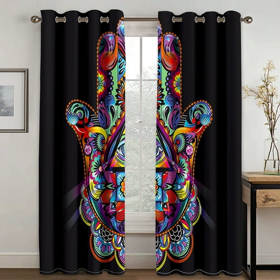 3D Print Bohemian Psychedelic Alien Style 2 Panel Thin Semi-Shading ...