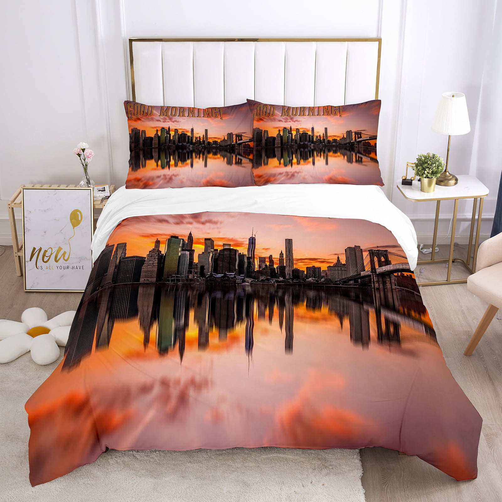 3D Print Bread Coffee Breakfast Theme Duvet Cover Full King Size ...