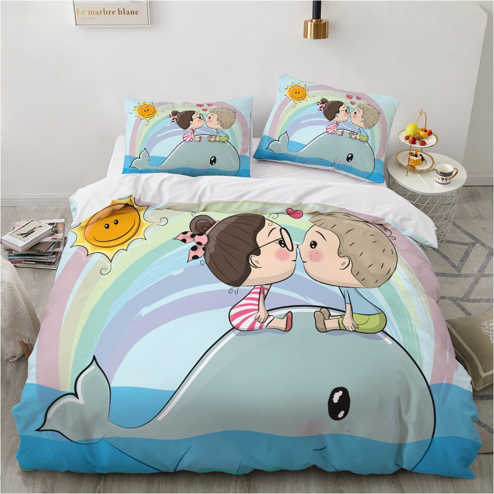 3D Print Cartoon Bedding Set Duvet Cover set Single Twin Double Full ...