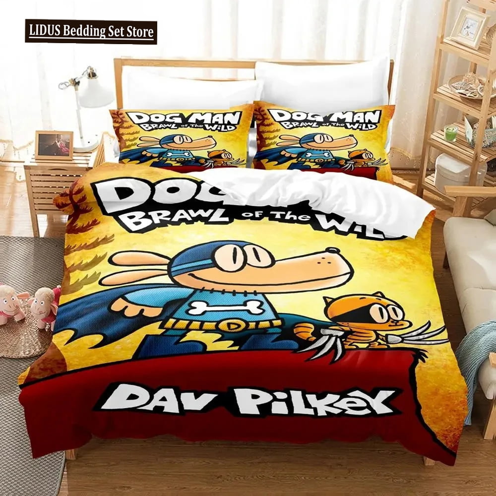 3D Print Cartoon Dog Man Bedding Set Boys Girls Twin Queen Size Duvet ...