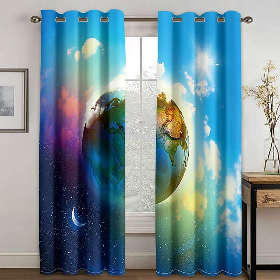 3D Print Cartoon Space Galaxy Star Pattern Thin Semi-Shading Window ...
