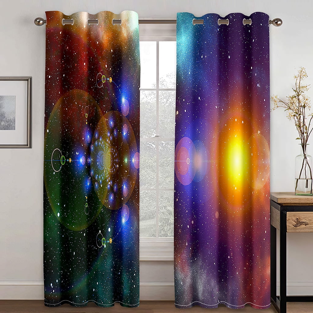 3D Print Cartoon Space Galaxy Star Pattern Thin Semi-Shading Window ...