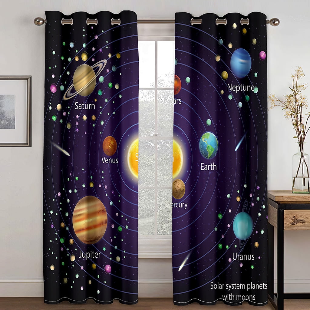 3D Print Cartoon Space Galaxy Star Pattern Thin Semi-Shading Window ...