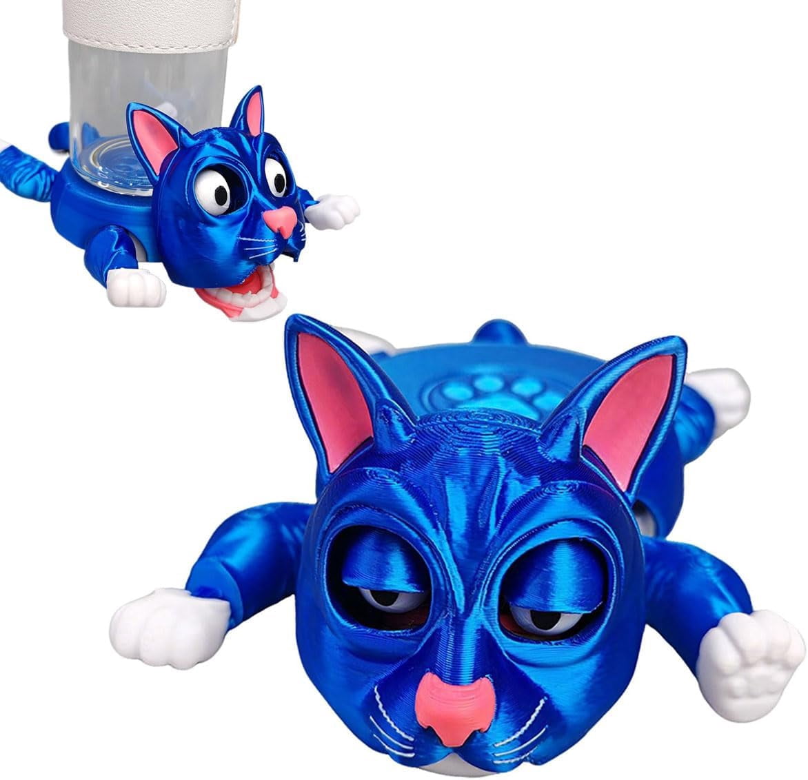 3D Print Cat Coasters, Cute Cats Coaster Funny 3D Printed Animals Cup ...