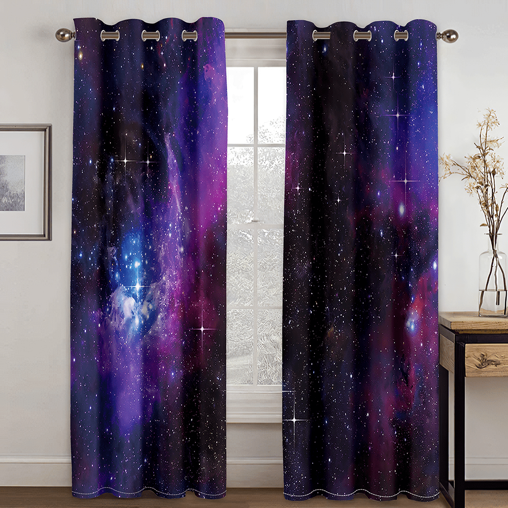 3D Print Fantastic Shining Galaxy Purple Nebula Pattern Thin Semi ...