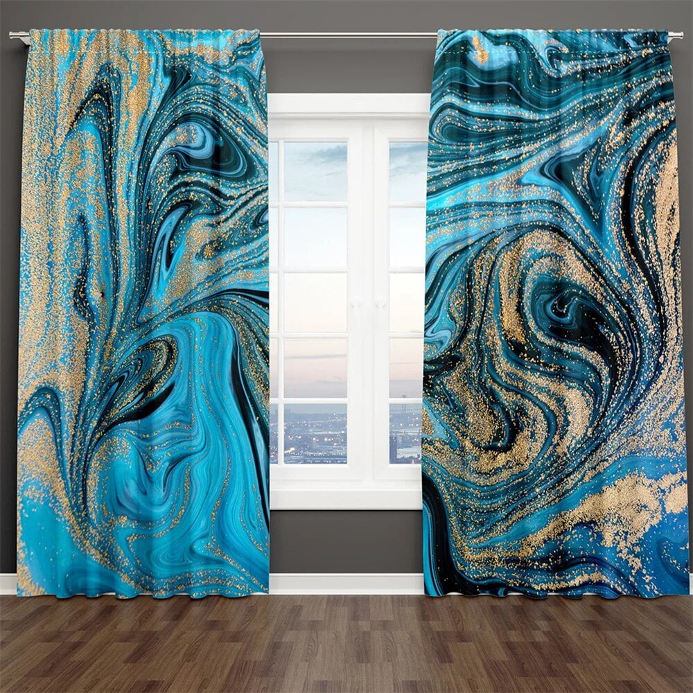 3D Print Modern Abstract Geometric Green Marble Texture Art 2 Pieces ...
