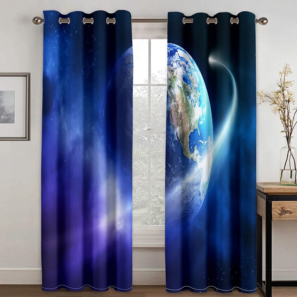 3D Print Planet Galaxy Space Earth Childern 2 Pieces Shading Window ...