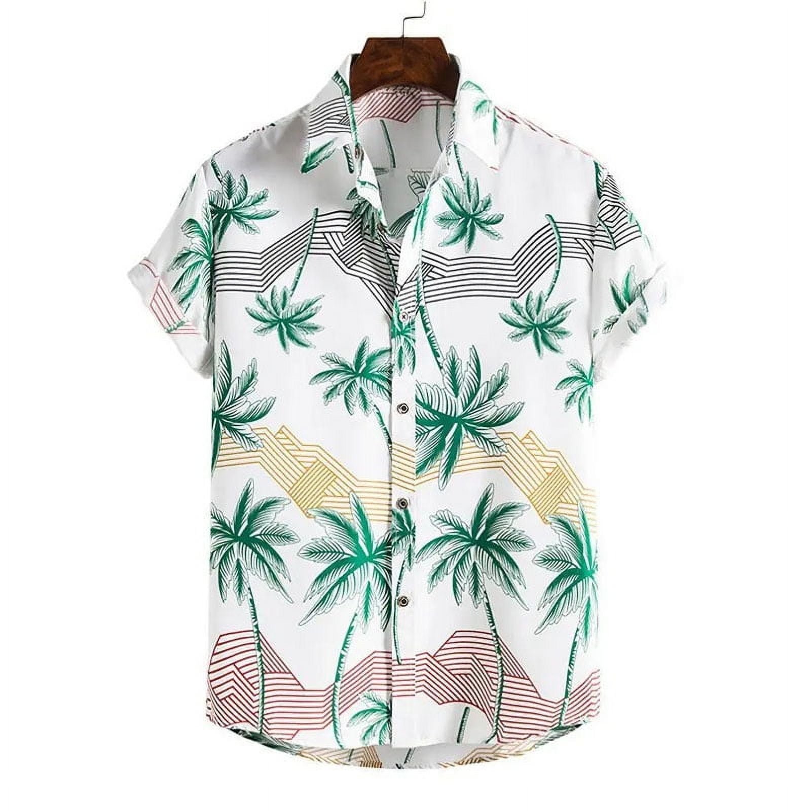 3D Print Plants Leaves Graphics Shirts For Men Women Hawaiian Beach ...