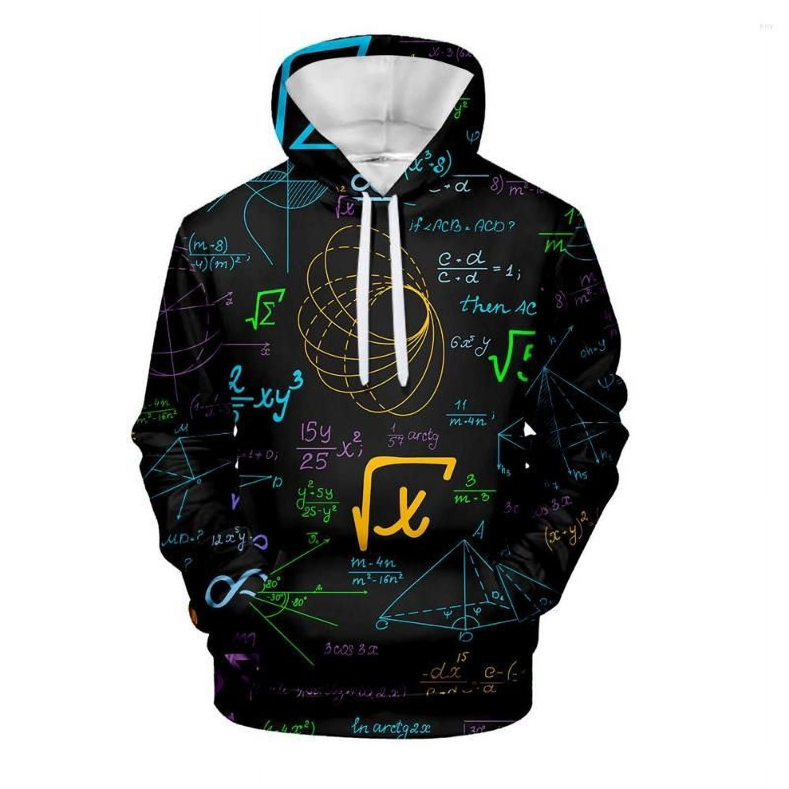 3D Print Science Formula Hoodies For Men Funny Math Logistics Chemistry ...