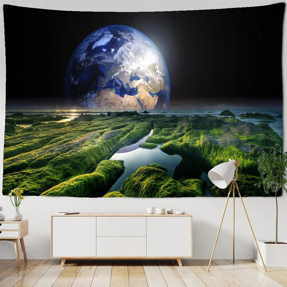 3D Print Sea Moon Sun Starry sky Wall Hanging Tapestry for Bedroom ...