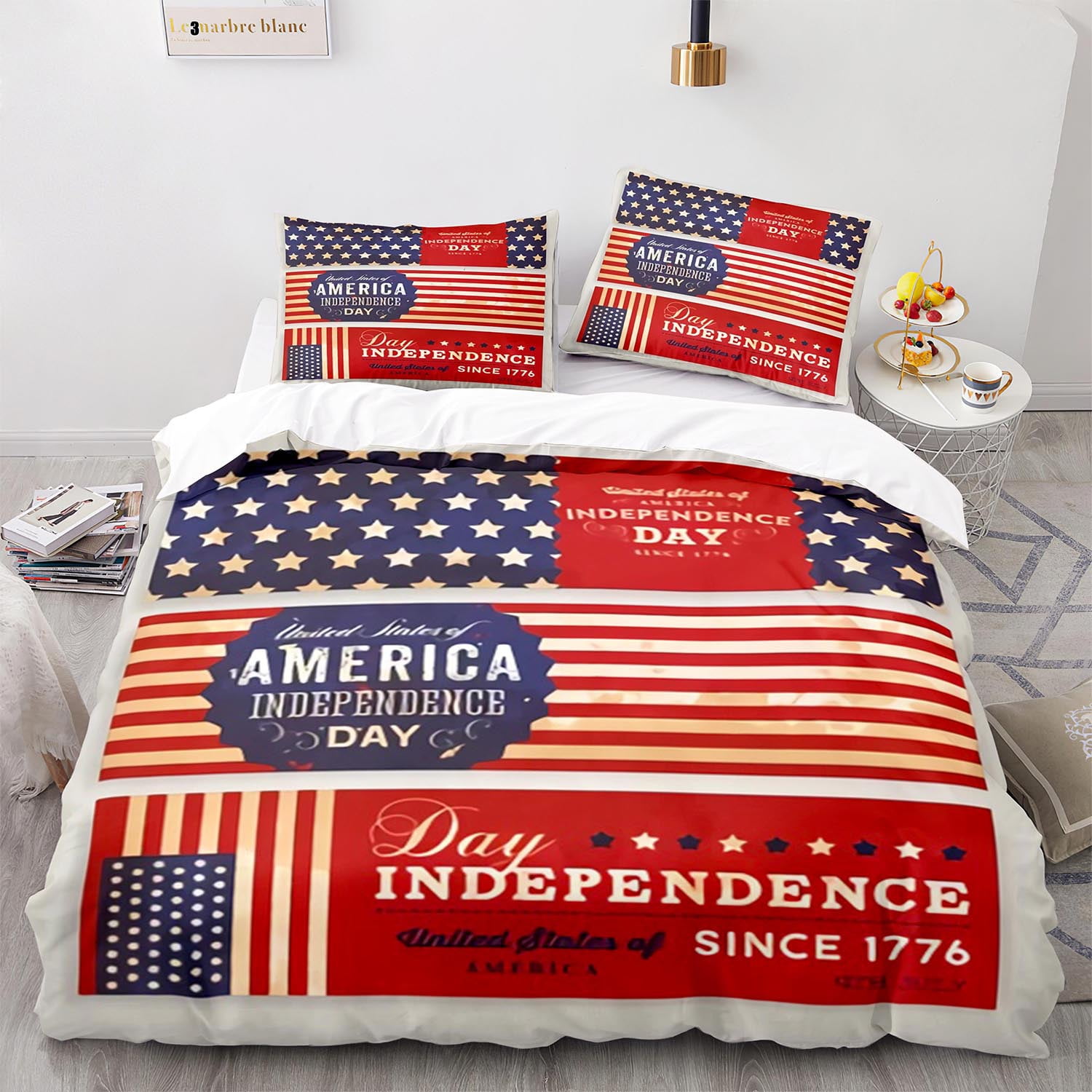 3D Print Stars and Stripes Bedding Sets American Flag Comforter Cover ...