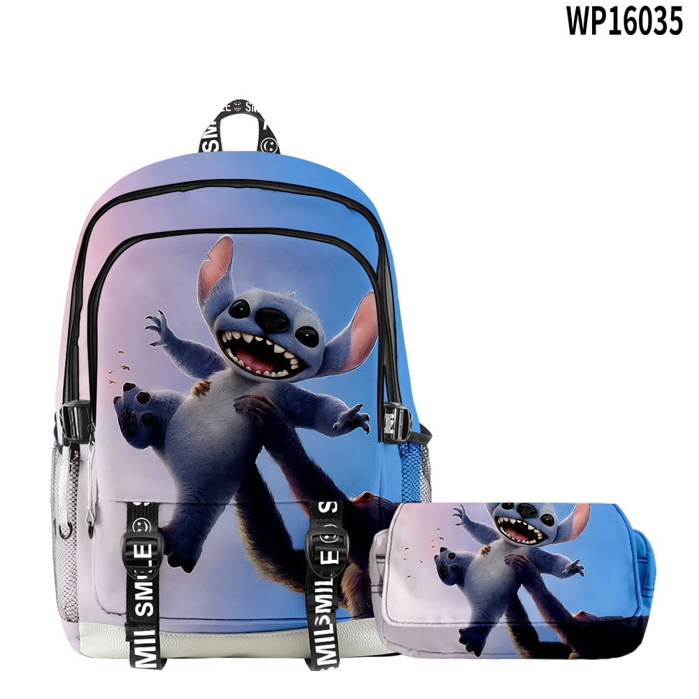3D Print Sti_tch 2-Piece Set - Cute Cartoon Backpack + Zipper Pencil ...