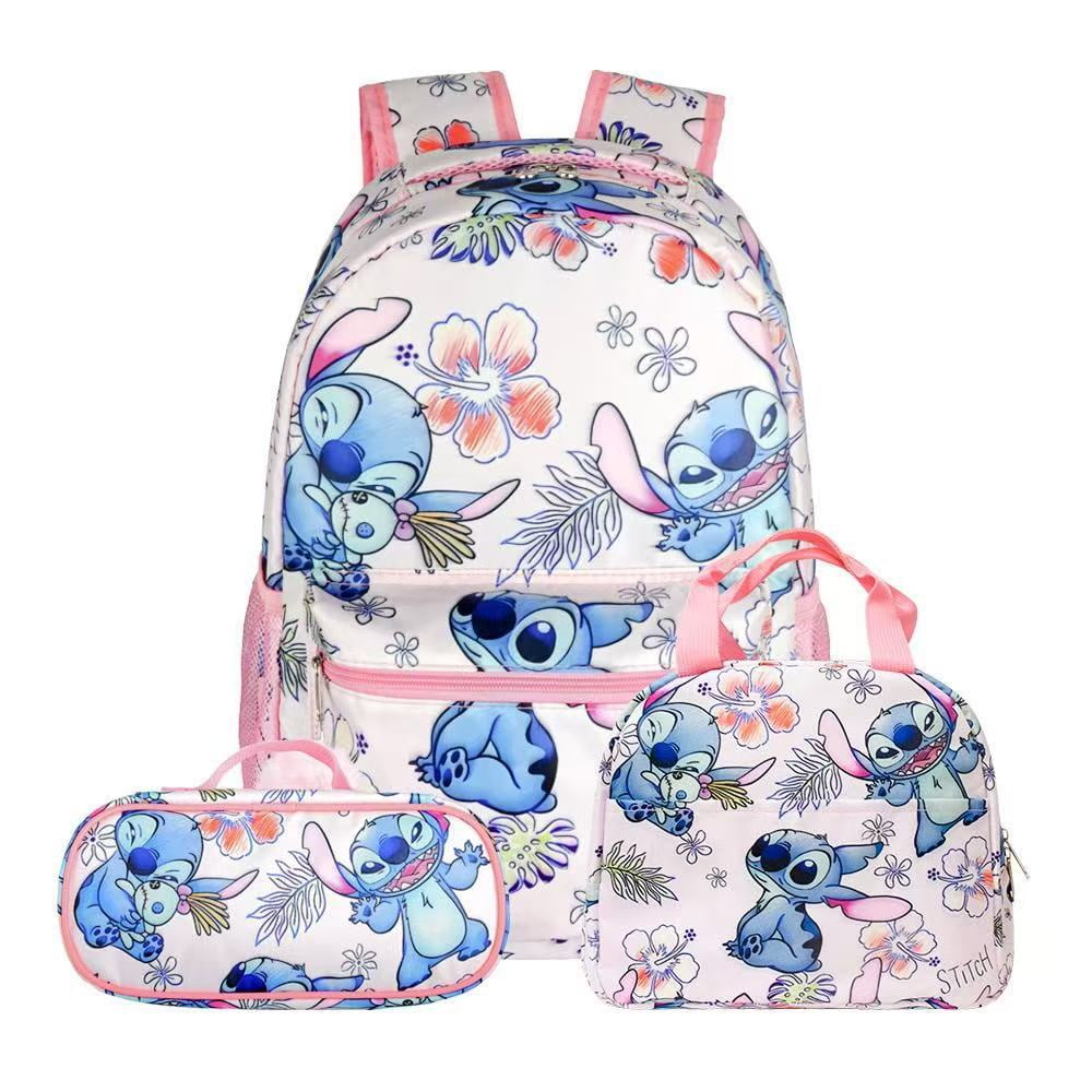 3D Print Sti_tch 3-Piece Backpack Set - Cute Cartoon Backpack ...