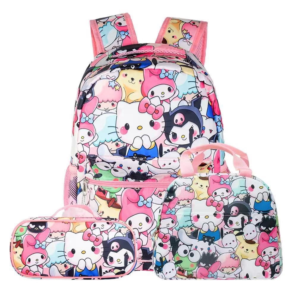 3D Print Stitch 3-Piece Backpack Set - Cute Cartoon Backpack, Insulated ...